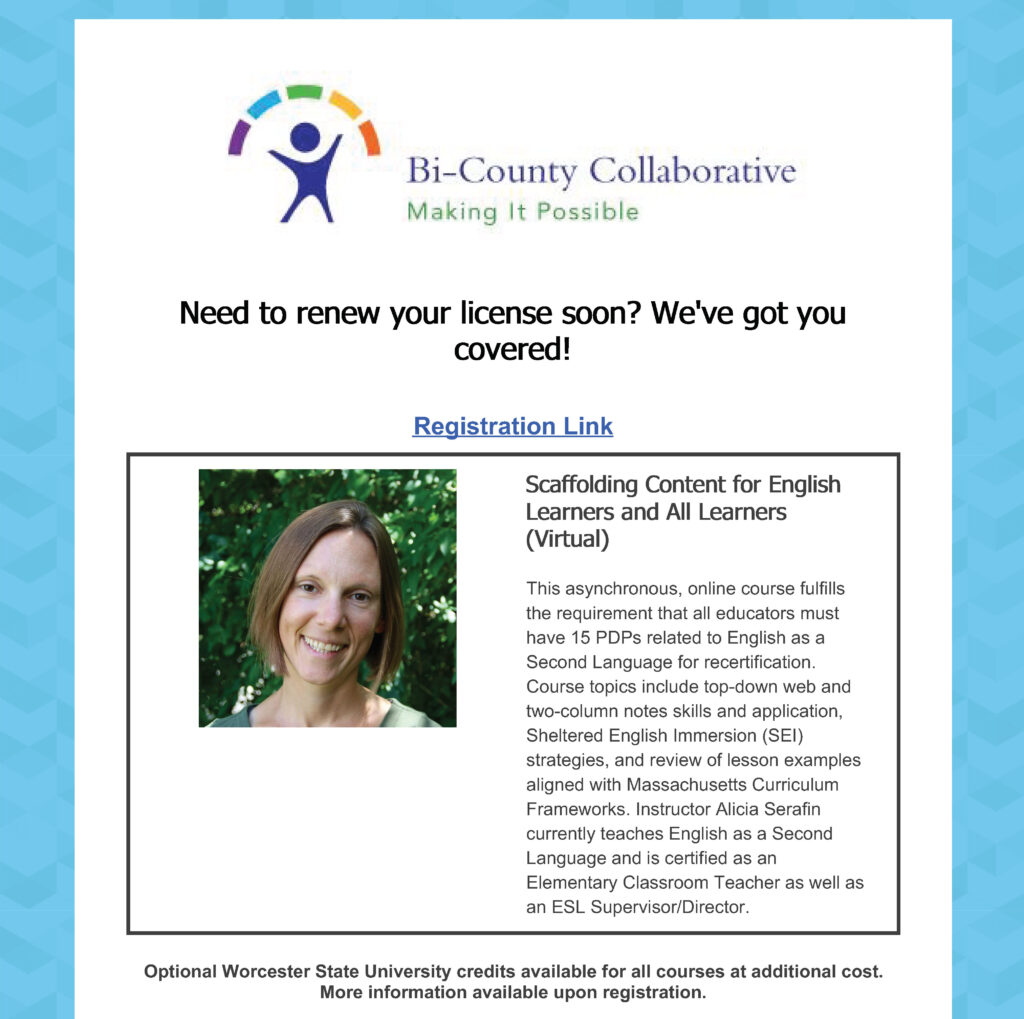 Self-Paced Online Course – Bi-County Collaborative